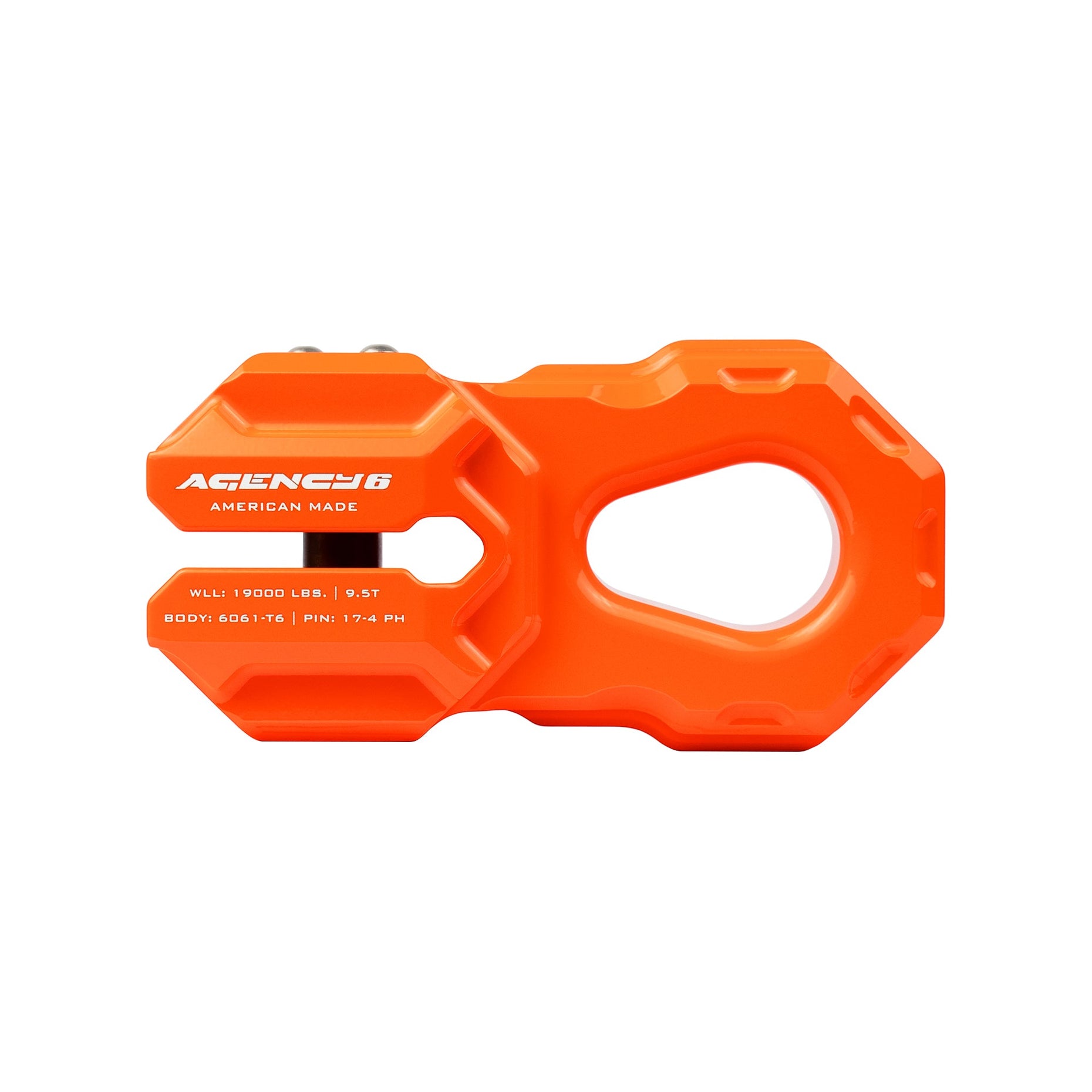 Billet Winch Shackle - Orange & C4 Fabrication