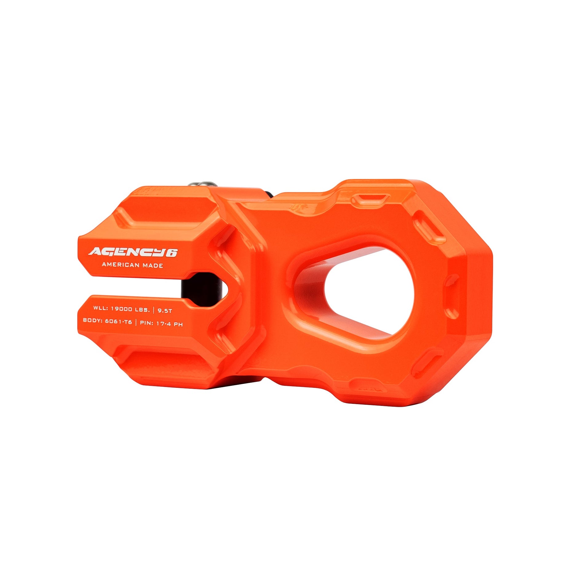 Billet Winch Shackle - Orange & C4 Fabrication